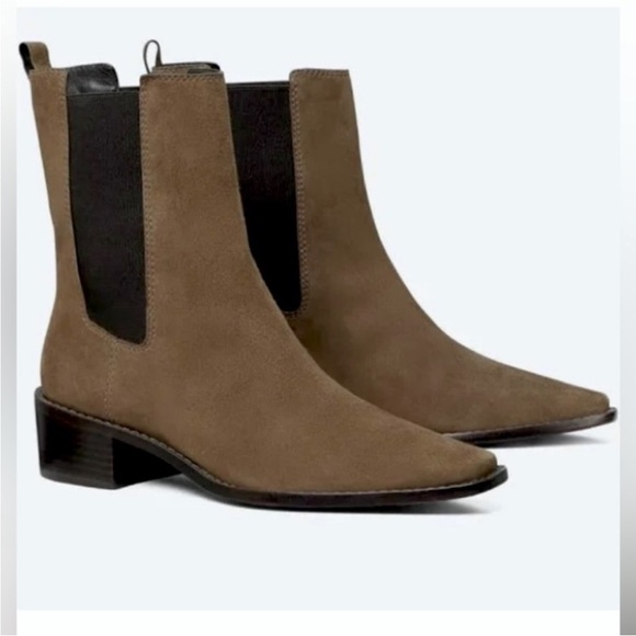 Tory Burch | Shoes | Tory Burch Suede Chelsea Boots River Rock Brown 5 ...